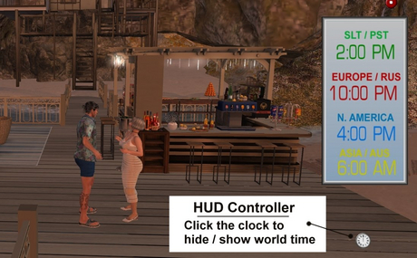 Second Life Marketplace - world clock HUD - LCD clock hud - world time