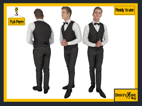 Second Life Marketplace - ::DisturbeD:: Luke Waiter Man Character ...