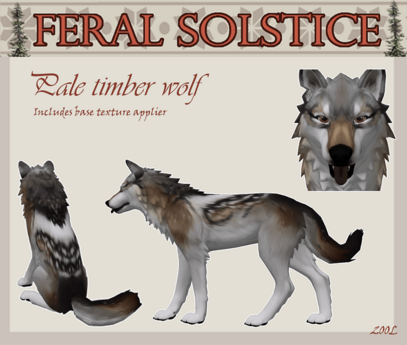 Second Life Marketplace - [ULTRAFREEZE] TWI Wolf - Pale Timber Wolf