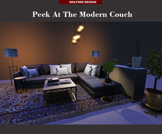 Second Life Marketplace - [Dolphin Design] peek at the modern couch set