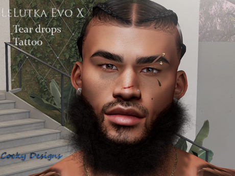 Second Life Marketplace - {RC}LeL Evo X Tear drop Tattoo