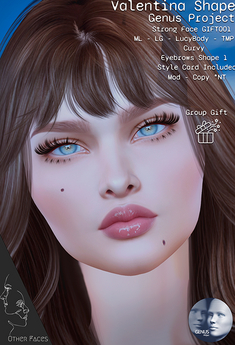 Second Life Marketplace - [OTHER FACES] Valentina Shape (G. Strong GIFT001)