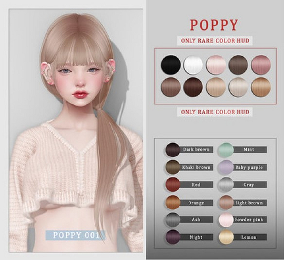 Second Life Marketplace - VCO ~ Poppy / 001 . RARE