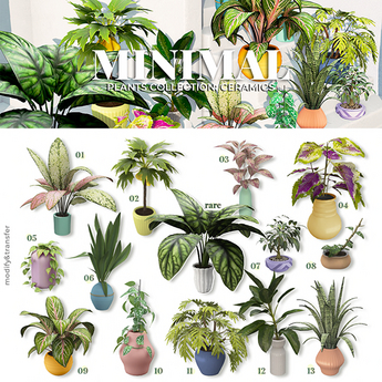 Second Life Marketplace - 9MINIMAL - Plant Collection: Ceramics