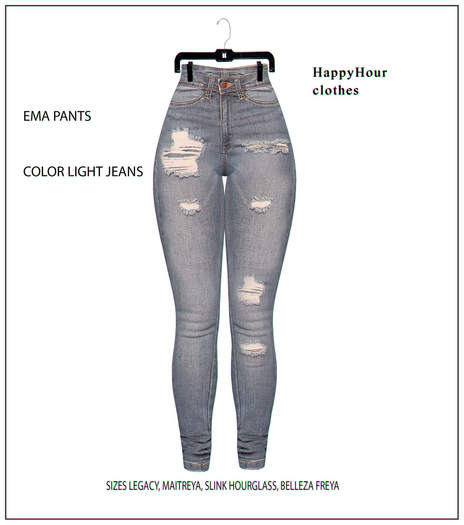 Second Life Marketplace - HS-EMA PANTS LIGHT JEANS