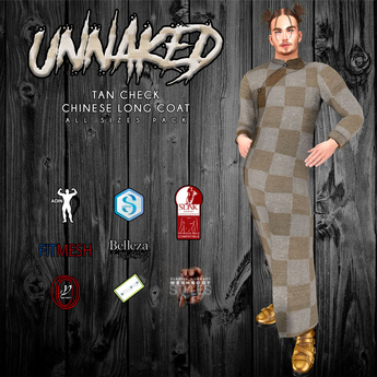 Second Life Marketplace - UNNAKED / CHINESE LONG COAT / ALL SIZES / TAN ...