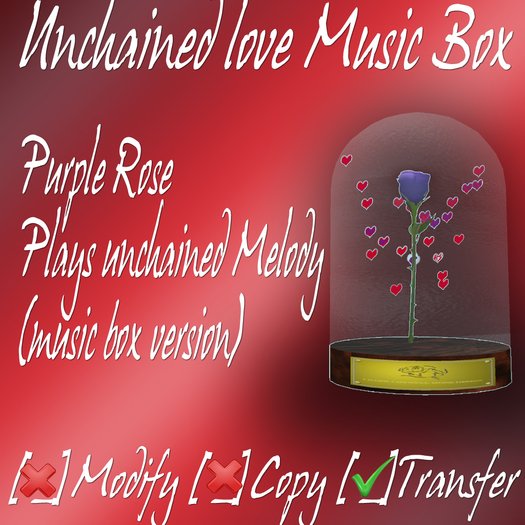 Second Life Marketplace - {D.C.R} Unchained Love Purple Music Box
