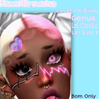 Second Life Marketplace - KawaiiBrownies: LoveLine Bling Demo Pack