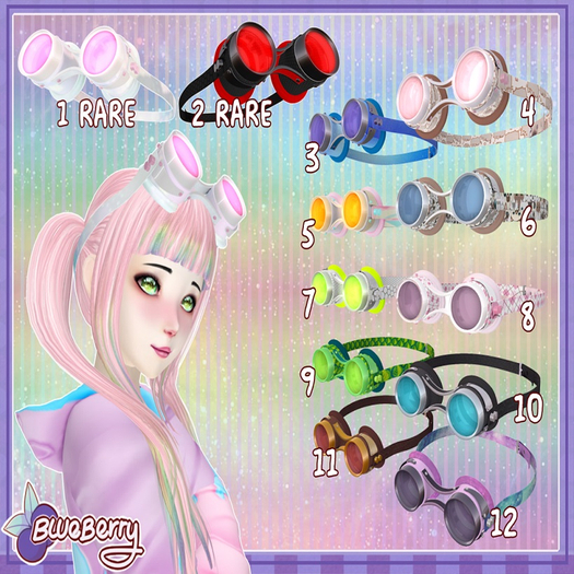 Second Life Marketplace - Blueberry - Steampunk Goggles - 02 RARE
