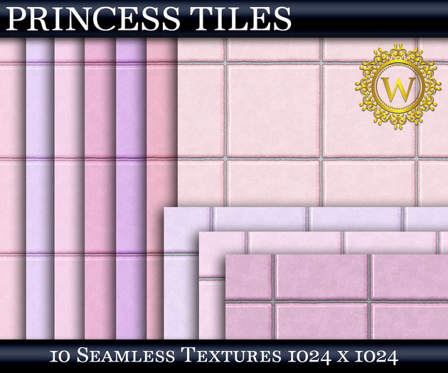 Second Life Marketplace - Princess Tiles 10 Seamless Build Textures ...