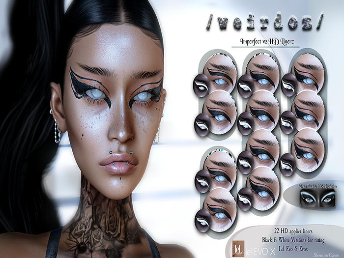 Second Life Marketplace - /weirdoz/ V2 Imperfect HD Graphic Linerz [evo x]