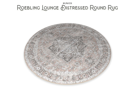 Second Life Marketplace - Muniick - Roebling Lounge Distressed Round Rug
