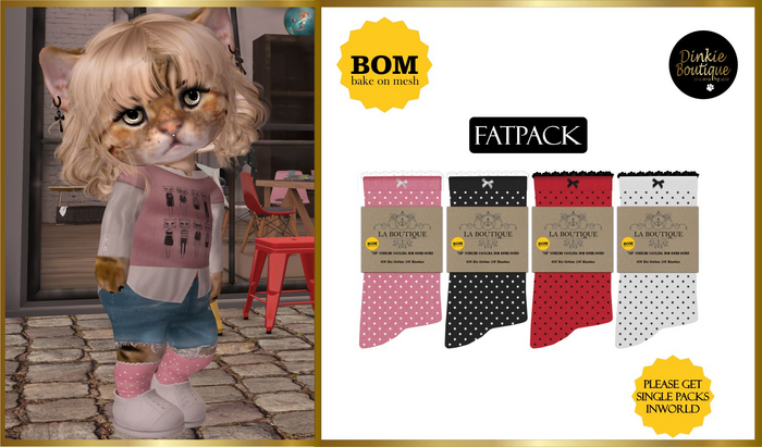 Second Life Marketplace - *DB* DINKIES PAULINA BOM KNEE SOCKS* Fatpack