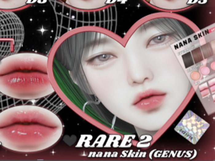 Second Life Marketplace - [700] Crazy Over you gacha RARE nanaskin (box)