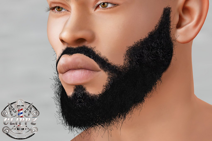 Second Life Marketplace - CLIPPZ EVO X BEARD BASE + MESH BEARD (COARSE)