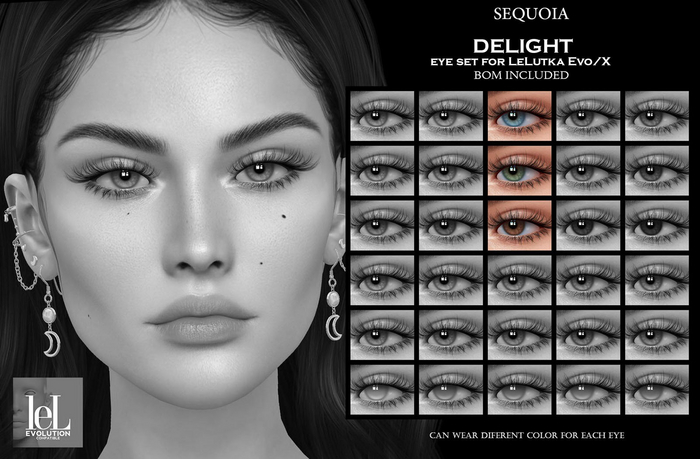 Second Life Marketplace - DEMO:: Sequoia:: Delight eye set for Lelutka ...