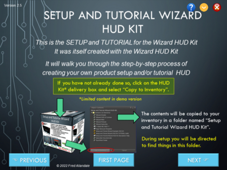 Second Life Marketplace - Setup and Tutorial Wizard HUD Kit DEMO