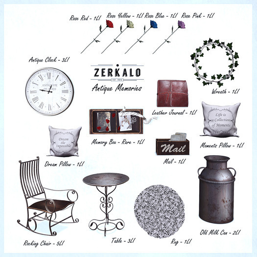 Second Life Marketplace - [ zerkalo ] Antique Memories - Memory Box (RARE)