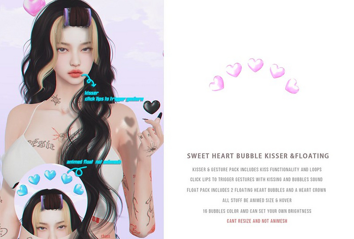 Second Life Marketplace Dae Sweet Heart Bubble All Pack