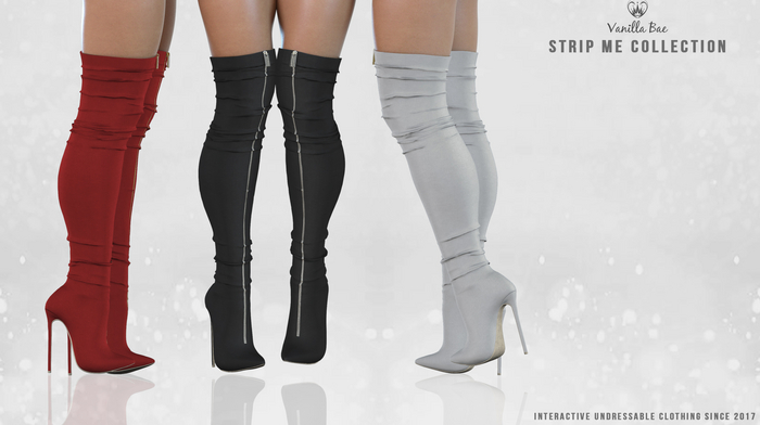 Second Life Marketplace - *Vanilla Bae* Cynthia Boots - 24 Solid Color ...