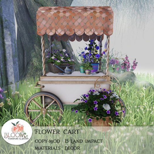 Second Life Marketplace - Bloom! - Flower Cart (ADD)
