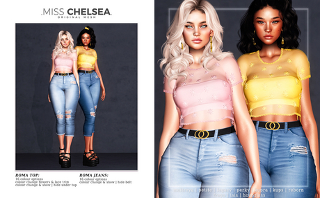 Second Life Marketplace - .miss chelsea. Roma Jeans Fatpack