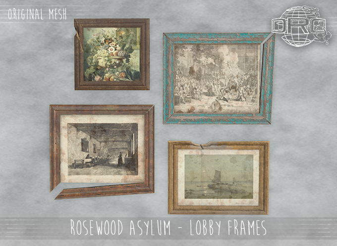 Second Life Marketplace - -DRD- RW Asylum - Lobby Frames