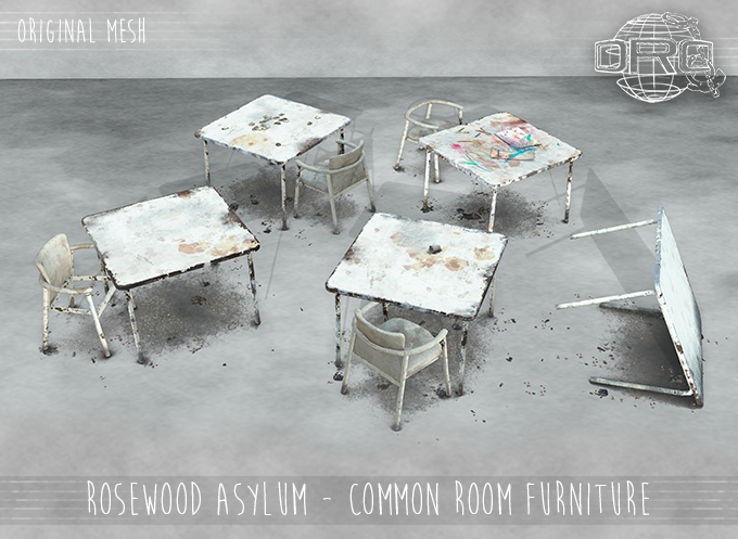 Second Life Marketplace - -DRD- RW Asylum - Common Room Furniture