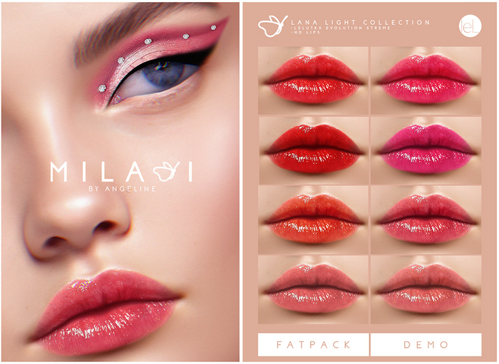 Second Life Marketplace - MILANI Cosmetics "Lana Light" Lips Collection ...