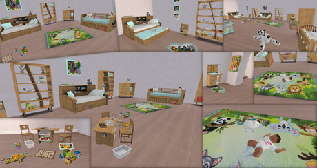 Second Life Marketplace - SUS HoneyKids Zooby Animesh Daybed1 Animals ...