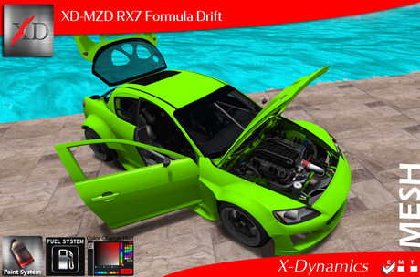 Second Life Marketplace - XD-MZD RX7 Formula Drift Boxed