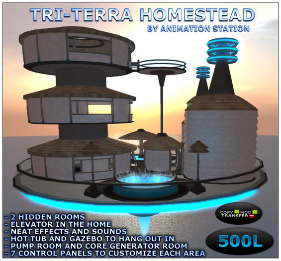 Second Life Marketplace - Tri-Terra Homestead [SkyPad SkyBox Home] by ...