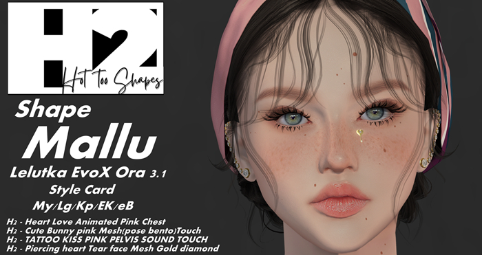 Second Life Marketplace - H2 - Shape Mallu Lelutka EvoX Ora 3.1