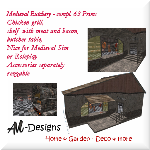 Second Life Marketplace - Medieval Butchery - compl. 63 Prims