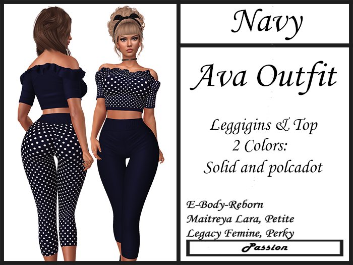 Second Life Marketplace - Passion-Ava-Outfit-Navy