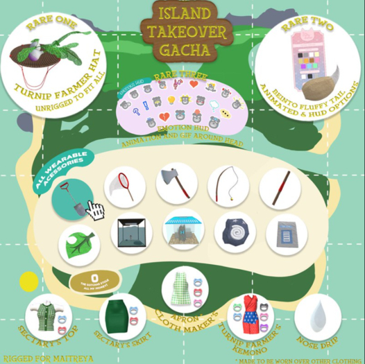 Second Life Marketplace Tkc Island Take Over ~ Turnip Farmer Kemono ~ Red