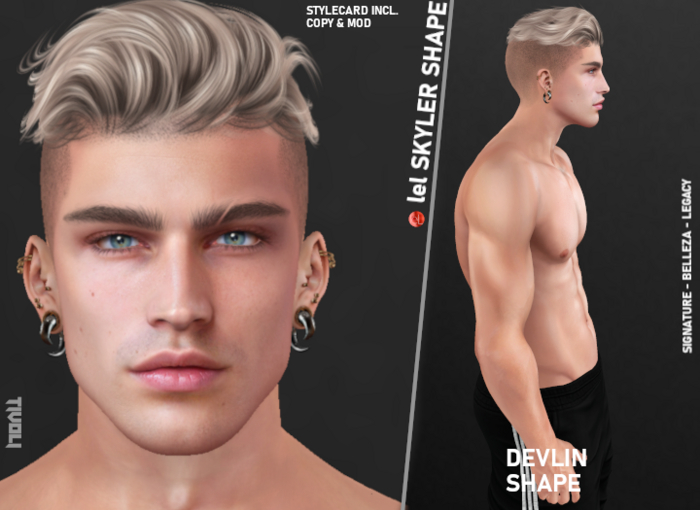 Second Life Marketplace - -Tivoli inc - Devlin Shape ( Lelutka skyler 2 ...