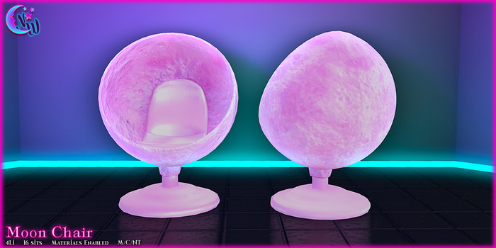 Second Life Marketplace - *NeverWish* Moon Chair - Pink Moon