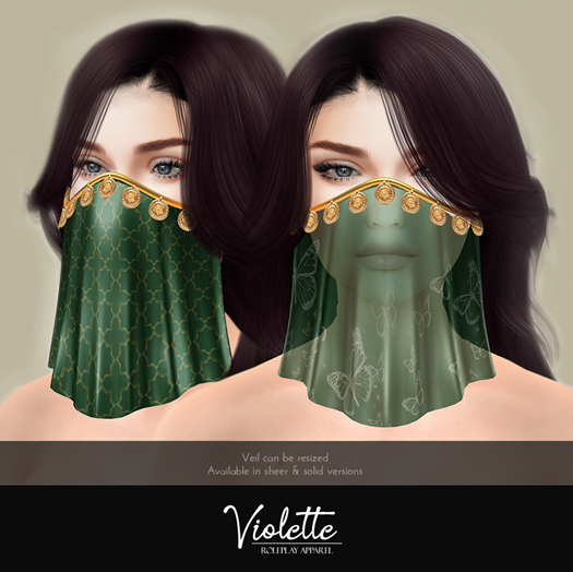 Second Life Marketplace - VIOLETTE - Veil Green - Fantasy