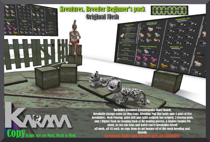 Second Life Marketplace - [KARMA] KREATURES BREEDER BEGINNERS PACK GIFT ...