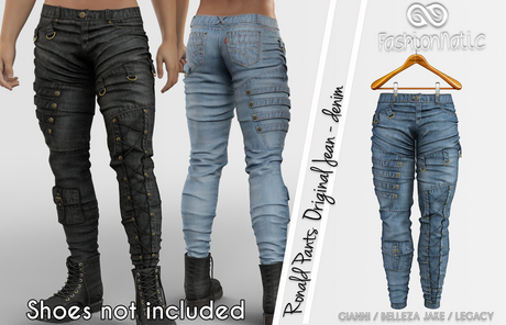 Second Life Marketplace - Ronald Male Pants Original Jeans - Denim ...