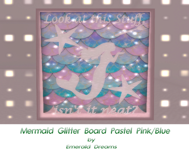 Second Life Marketplace - .:Emerald Dreams:. Mermaid Glitter Board ...