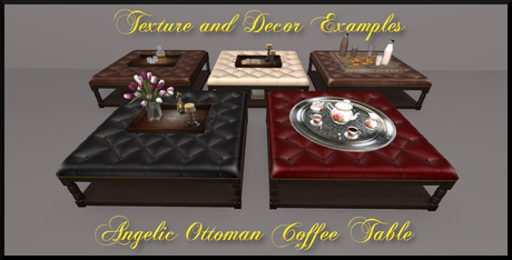 Second Life Marketplace - Angelic Ottoman Coffee Table