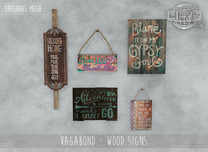Second Life Marketplace - -DRD- Vagabond - Wood Signs