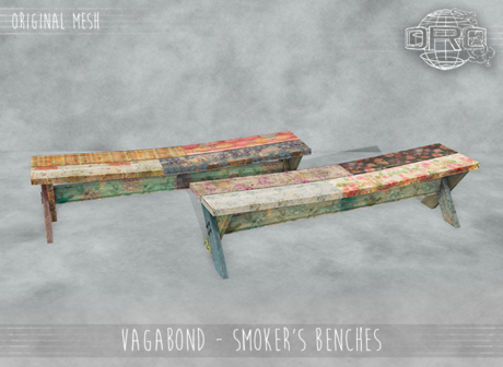 Second Life Marketplace - -DRD- Vagabond - Smoker's Benches