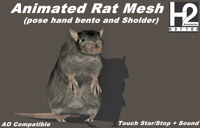 Second Life Marketplace - H2 - Animated Rat Mesh Touch to Start/Stop ...