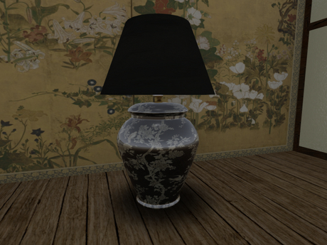 Second Life Marketplace - Oriental Lamp, Black and Gold