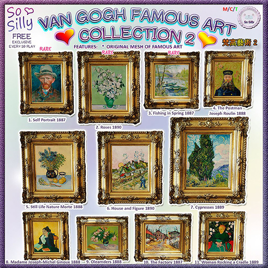 Second Life Marketplace - So Silly VG Famous Art 2 BOX - Woman Rocking ...