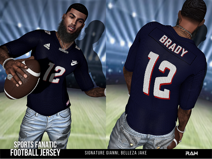 Second Life Marketplace - RAW - Sports Fanatic Football Jersey DEMO