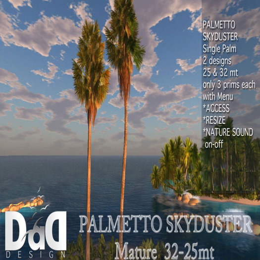 Second Life Marketplace - PALMETTO SKYDUSTER MATURE 32-25 MT - m/c-